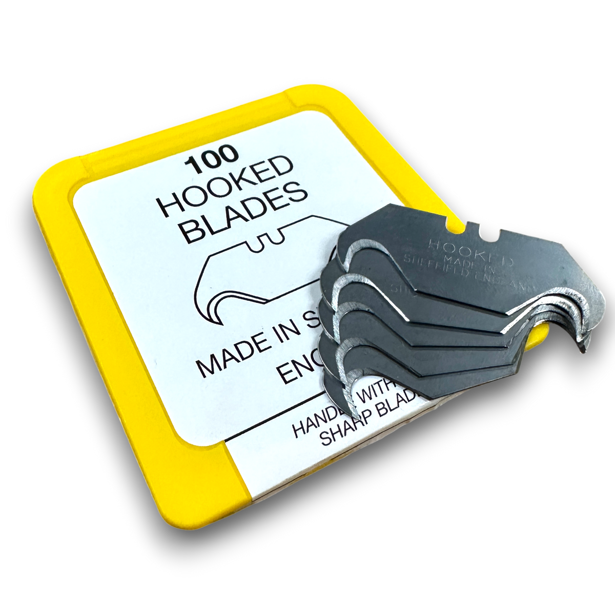 Janser Yellow Box - Hooked Safety Knife Blades (100 Blades)–Stanely Blades